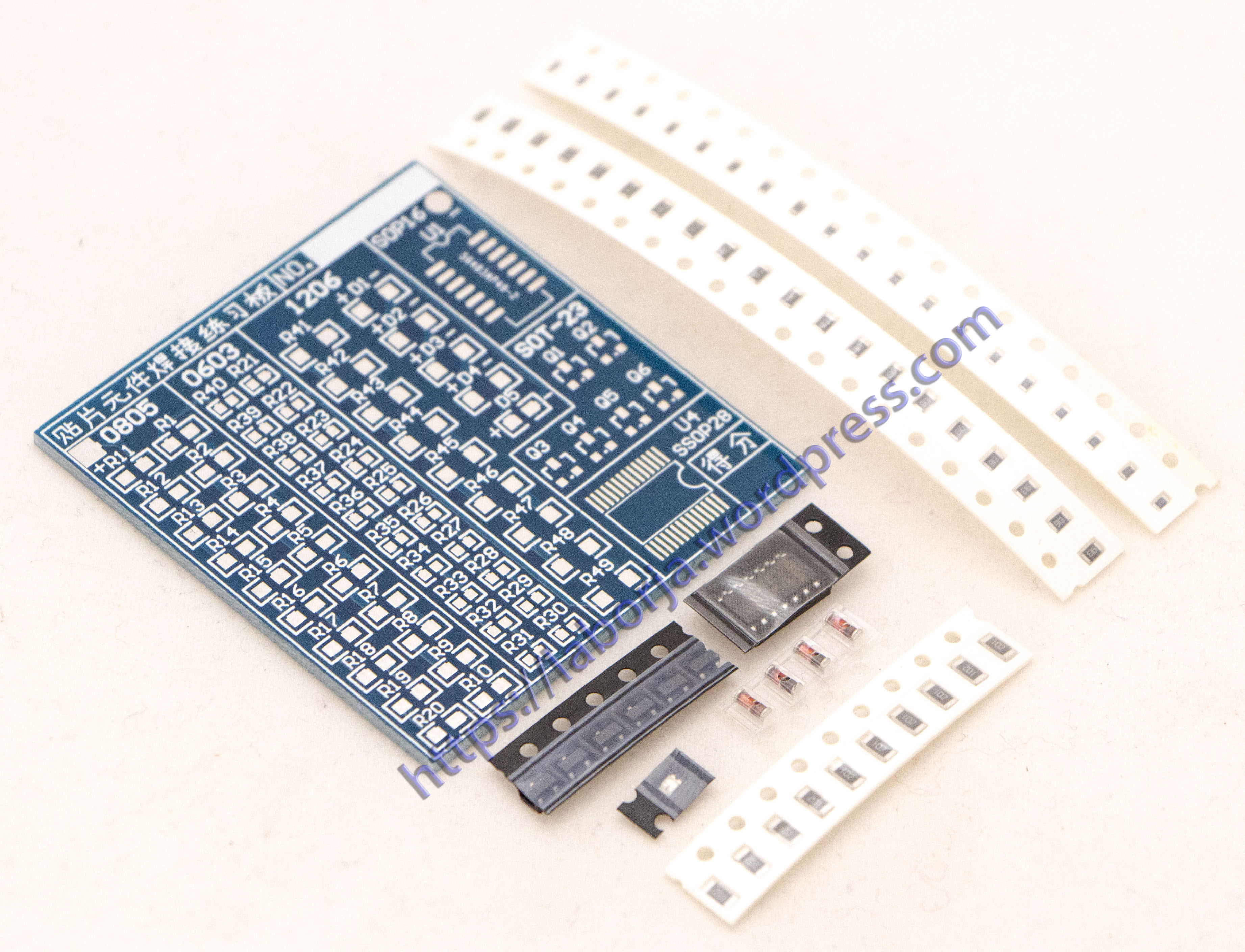 Component Welding Practice PCB Board Soldering | Borja Home Page